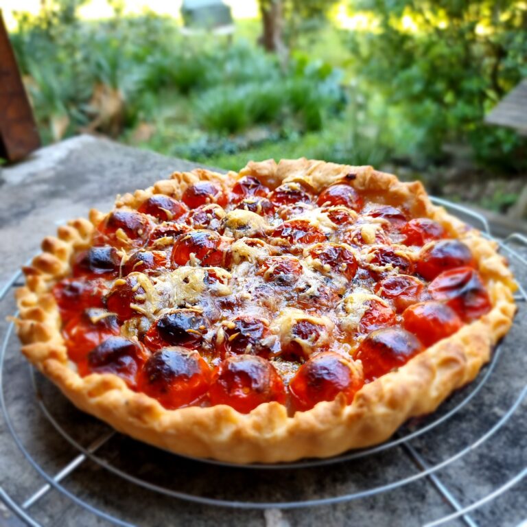 Tarte aux tomates cerises - Saveurs et compagnie